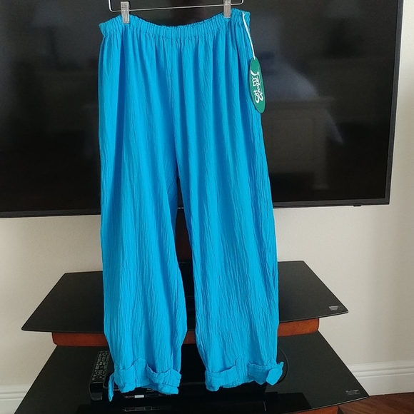 Oh My Gauze! | Pants & Jumpsuits | Oh My Gauze Bando Blue Pants One ...